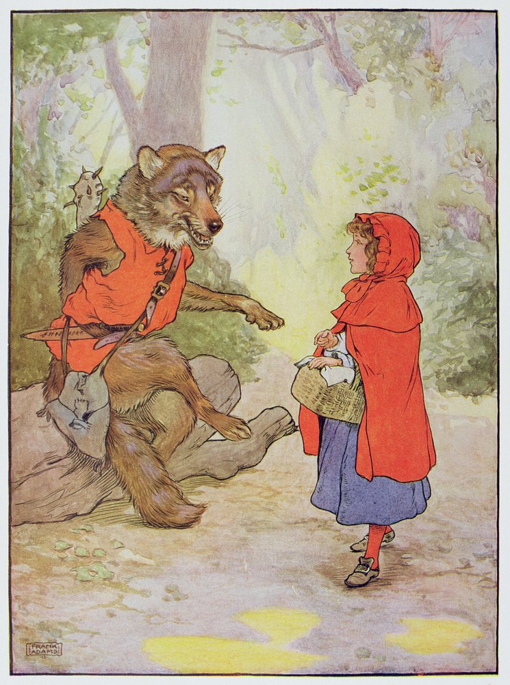 Little Red Riding Hood And The Wolf Illustration From The Beautiful