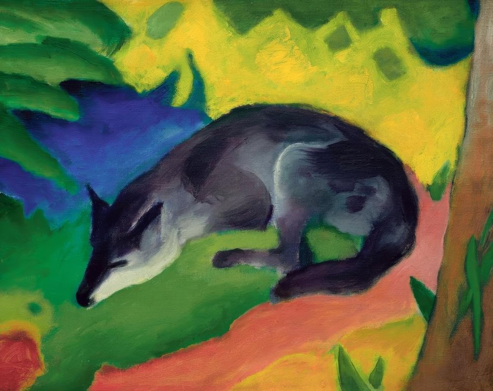 Fox (Blue-Black Fox) by Franz Marc: Buy fine art print