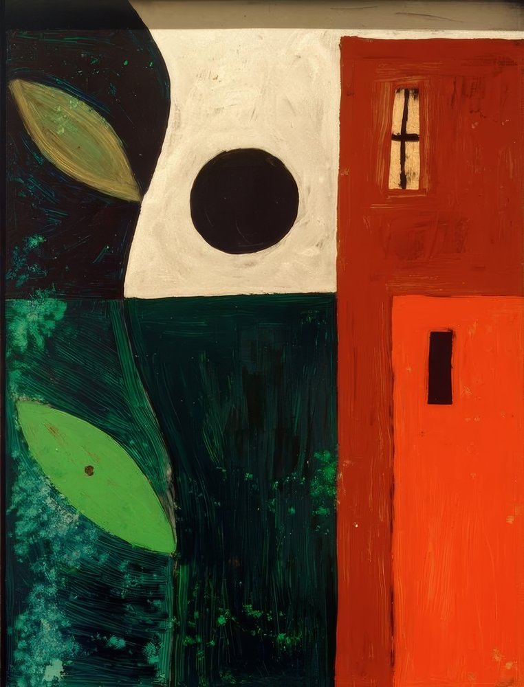 Black Sun on Silver Background by Franz Wilhelm Seiwert