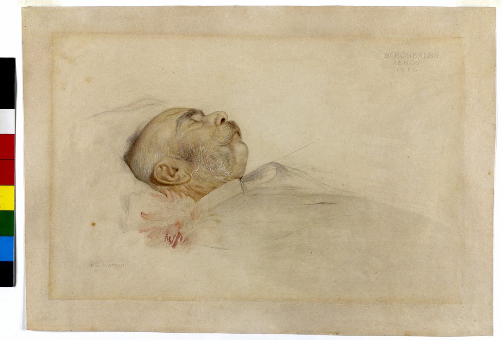 Emperor Franz Joseph I on the Deathbed by Franz von Matsch