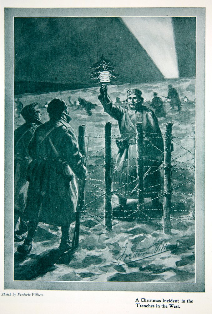 The Christmas Day Truce of 1914, from 'The Year 1915: a Record of ...