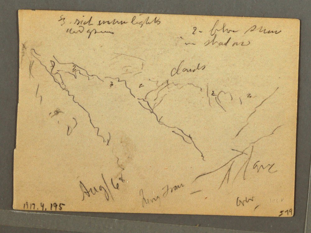 Cloud Capped Jungfrau, Interlaken, Switzerland, August 1868