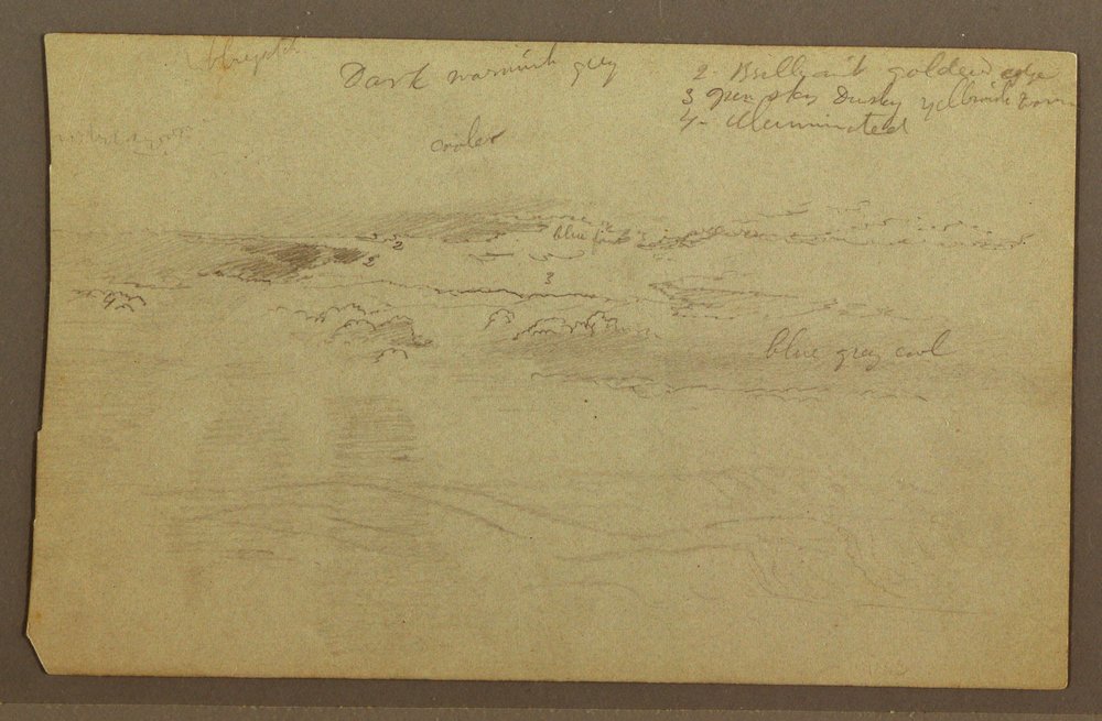 Drawing, Cloud Study Over Hills, 1860s