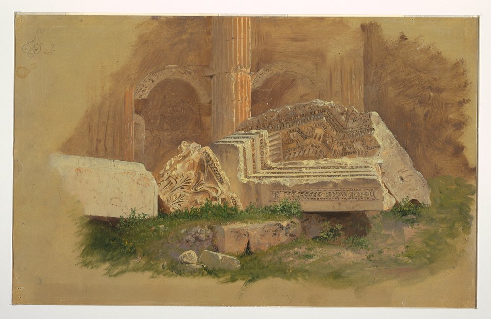 Interior of the Temple of Bacchus, Baalbek, May 1868
