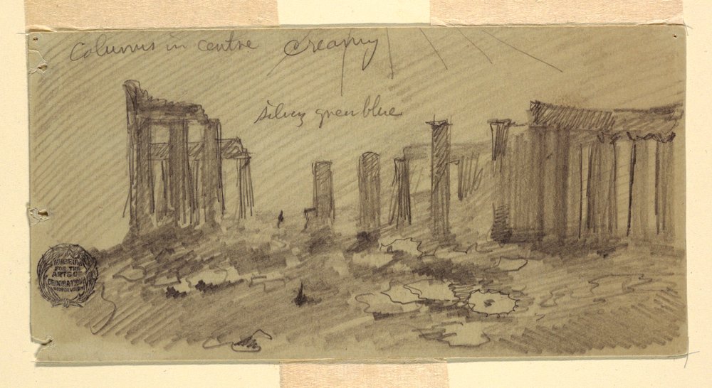 Parthenon, Athens from the West, April 1869