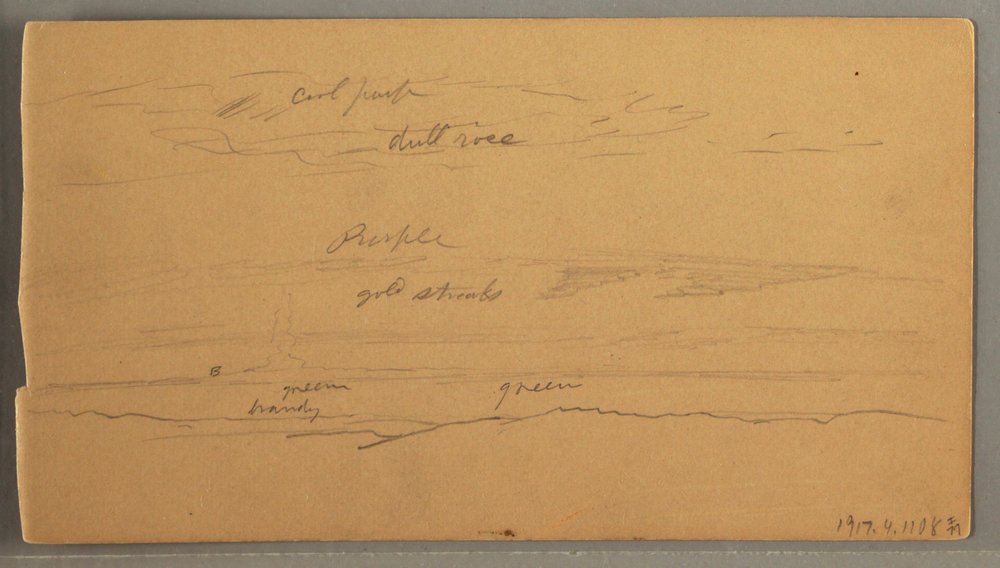 Sharp mountain peaks, cloudy sky, June 1874