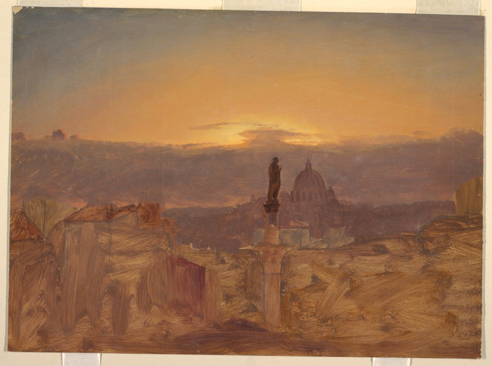 St. Peter's Basilica from the Pincio, Rome, late 1868 or early 1869