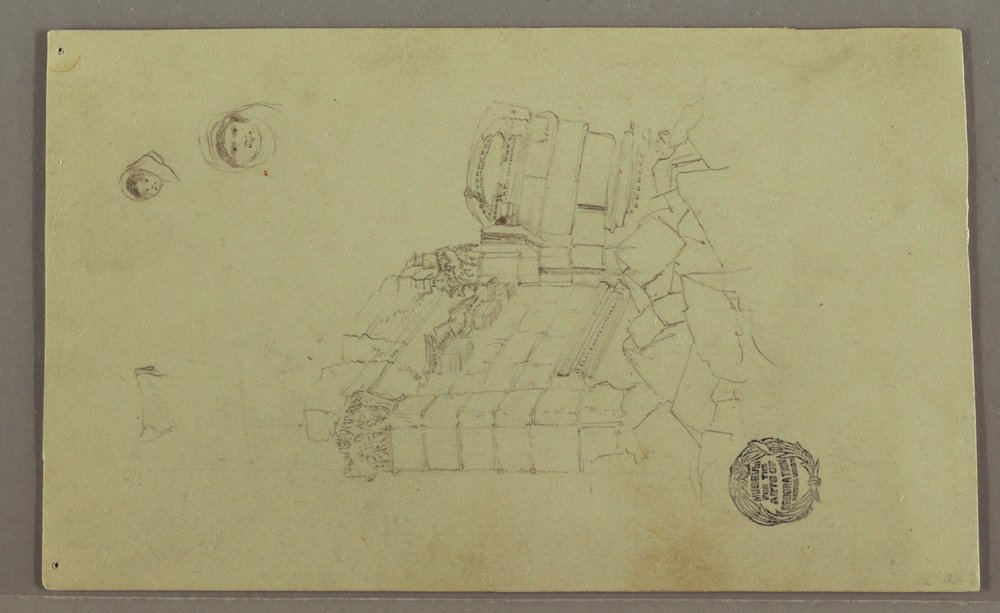 Two Heads, Ruins, possibly 1868 by Frederic Edwin Church