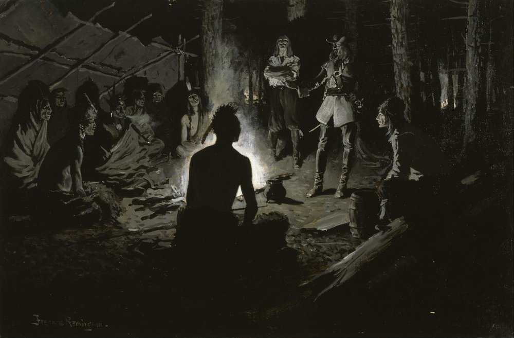 French Explorer's Council with the Indians