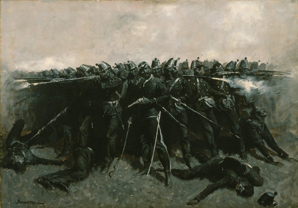 The Infantry Square, c.1893 by Frederic Remington