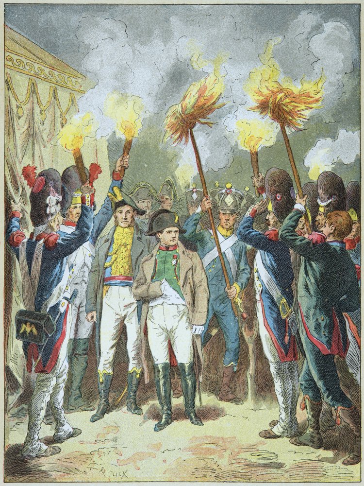 Emperor Napoleon I Acclaimed by His Troops on the Eve of the Battle of ...