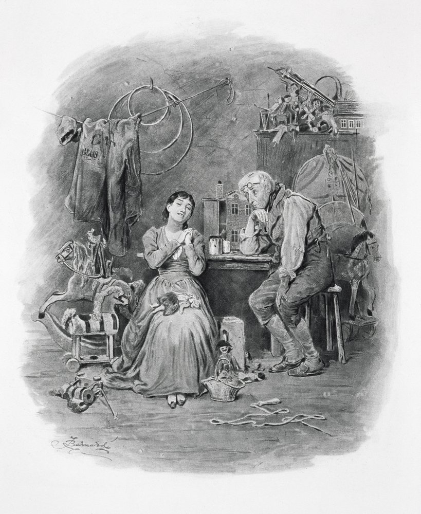 Caleb Plummer and his blind daughter, from 'Charles Dickens: A Gossip ...