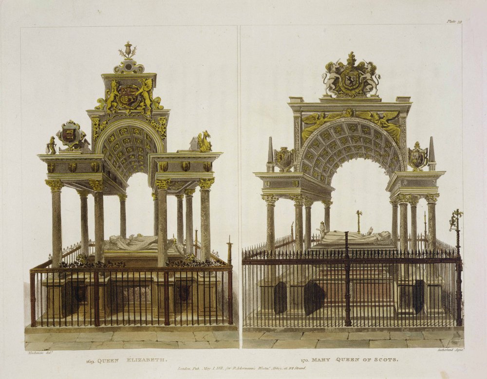 The Tombs of Queen Elizabeth I and Mary Queen of Scots, plate 39 from ...