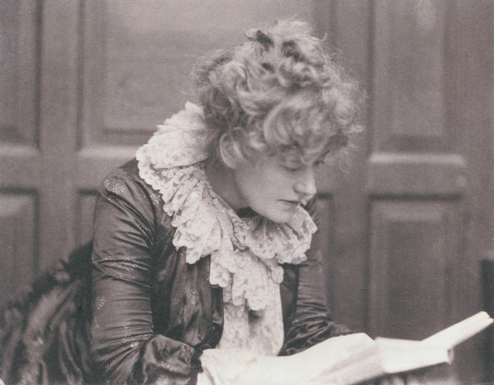 Portrait Photograph of Ellen Terry Reading, by Frederick Hollyer