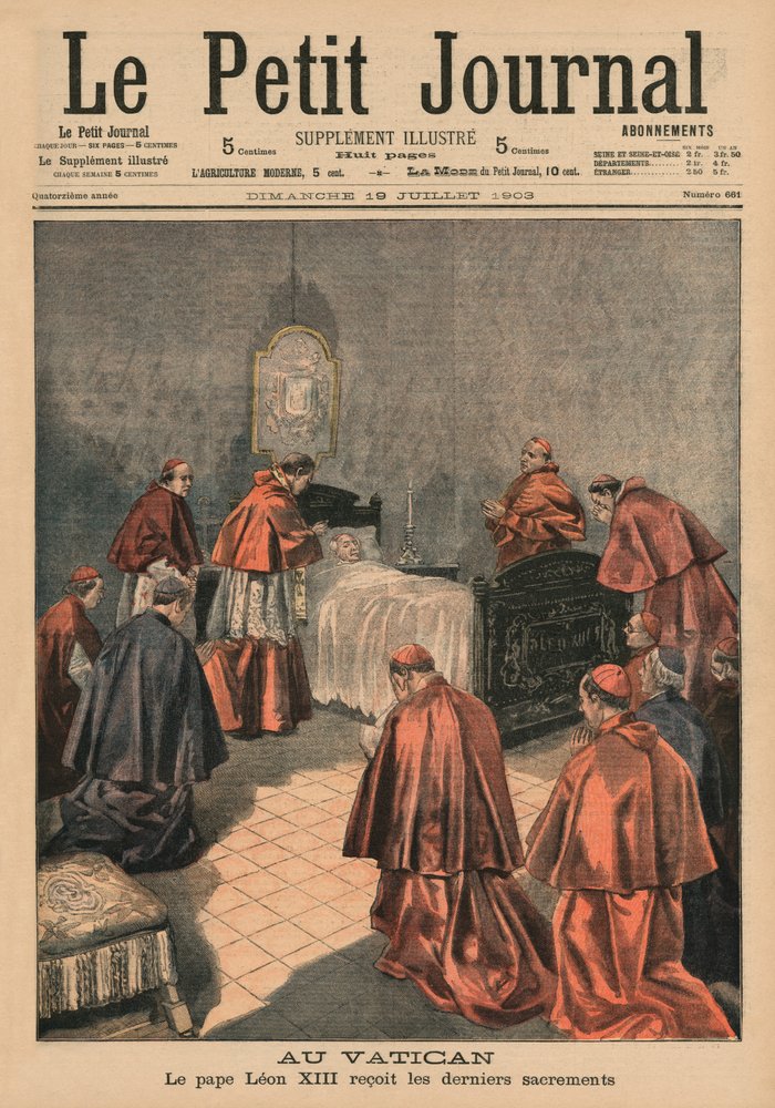 At the Vatican, Pope Leo XIII receiving the last rites, front cover ...