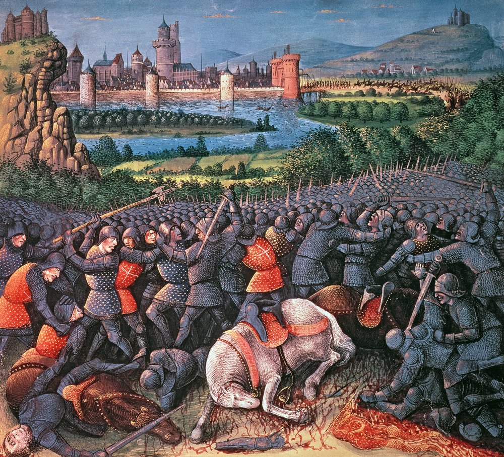 Battle scene, from Passages faits Outremer written by Sebastian ...
