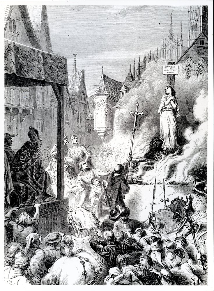 Joan of Arc at the Stake by French School: Fine art print