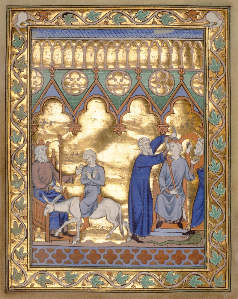 Coronation of Solomon, from the Psalter and Hours of Isabella of France