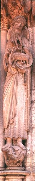 St. John the Baptist, jamb figure from the right hand side of the ...