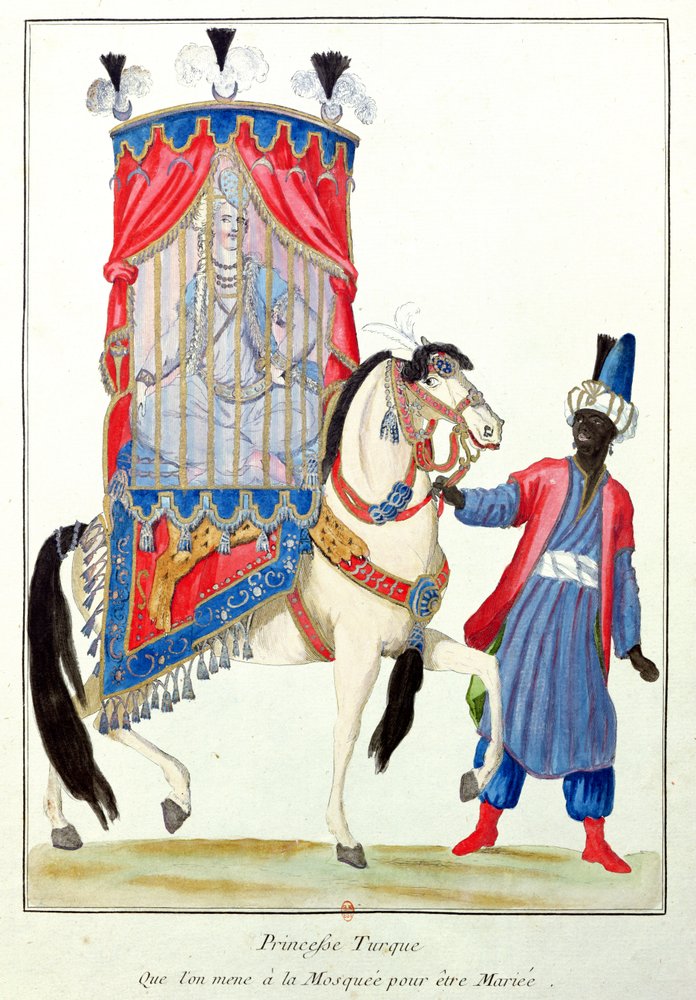 Turkish Princess on Her Way to the Mosque for Her Marriage