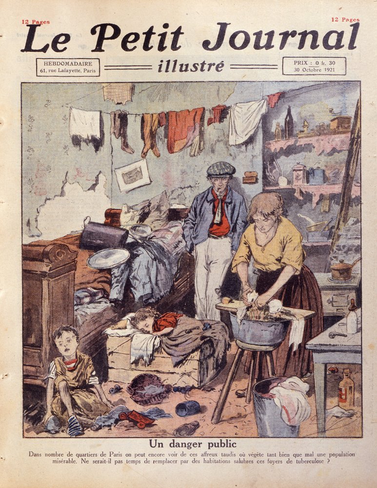 A Slum in Paris, illustration from Le Petit Journal, 30th October 1921