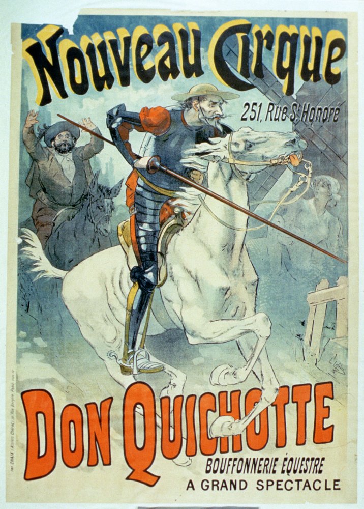 Advertisement for Don Quixote, New Circus, Horseback Buffoonery