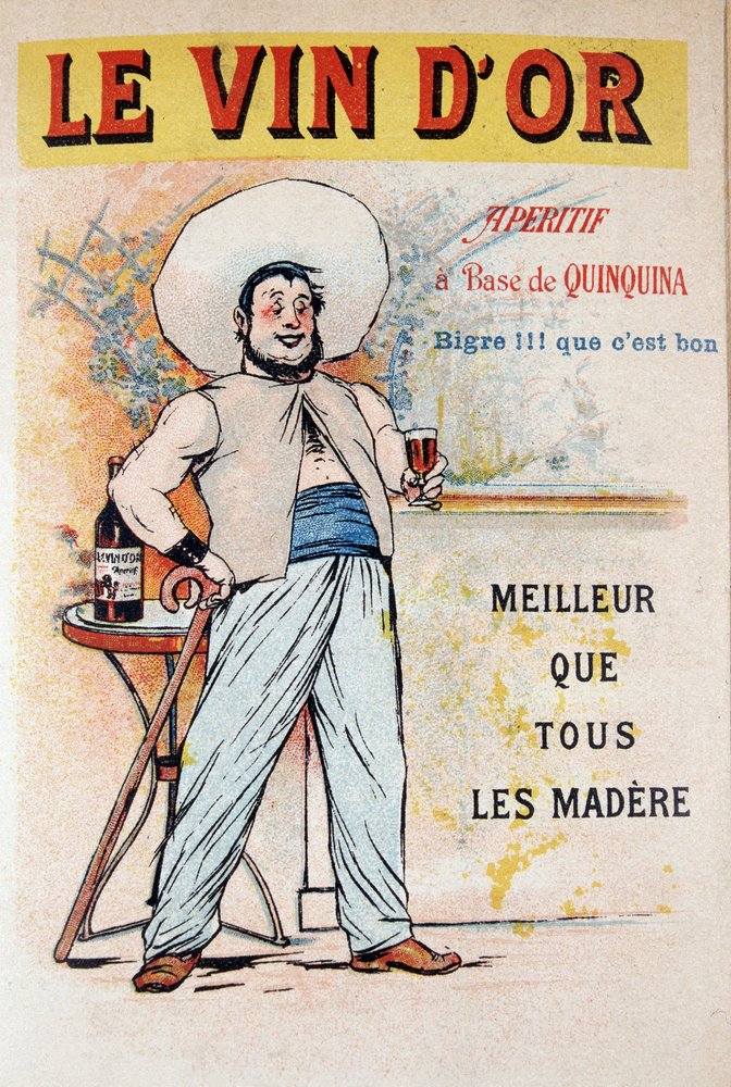 Advertising Poster for the Aperitif Based on Quinquina Le Vin d'Or ...