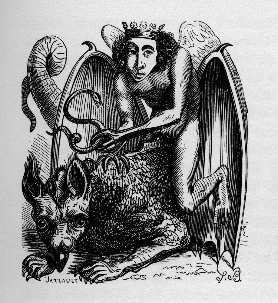 Astaroth - Illustration from the 'Infernal Dictionary' by Jacques Albin ...
