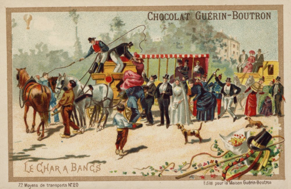 Charabanc by French School: Highest-quality art reproduction