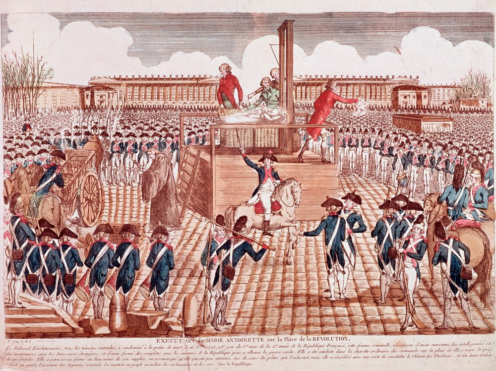 Franse Revolutie Guillotine Marie Antoinette