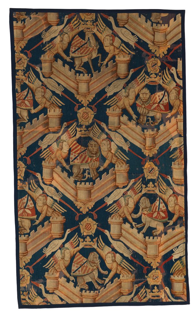 Fragment of a Heraldic Tapestry Depicting the Arms of Beaufort, Turenne ...