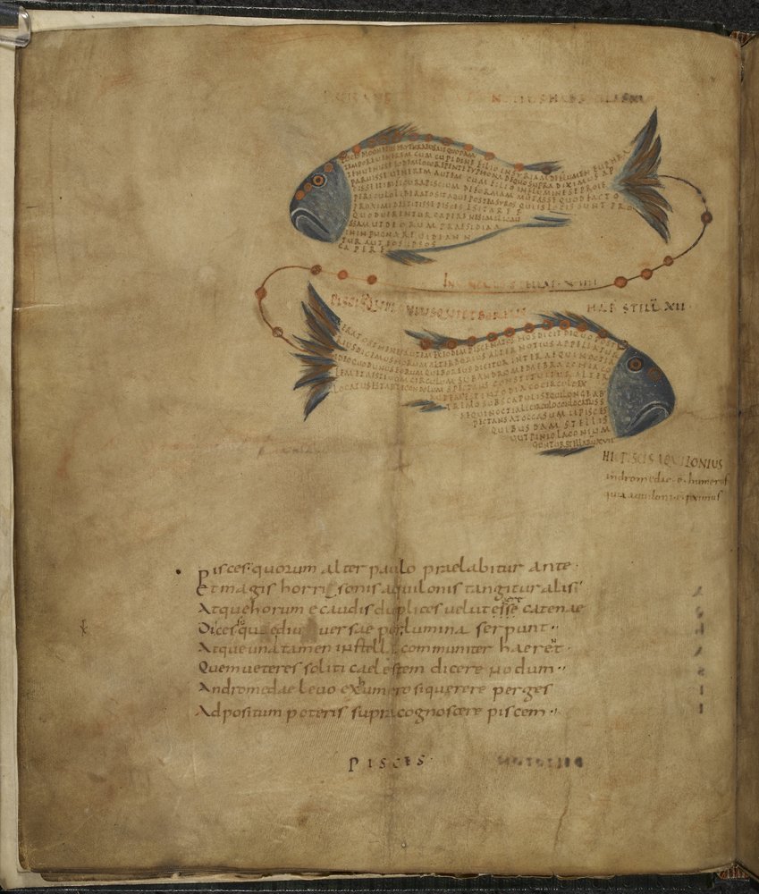 Illustration of the Constellation Pisces, from 'Aratus' by Marcus ...