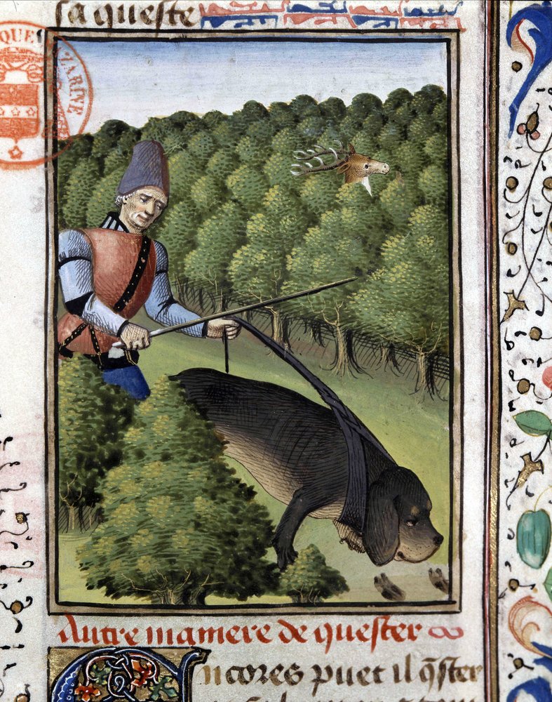 Hunting Scene: A Dog Tracking the Deer (Flair) - in 'The Hunting Book ...