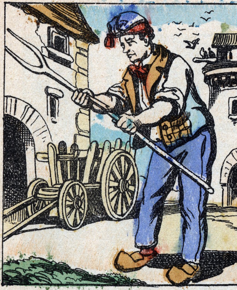 Illustration of the tale 'The Devil's Fork' Wood engraving from Imaging ...