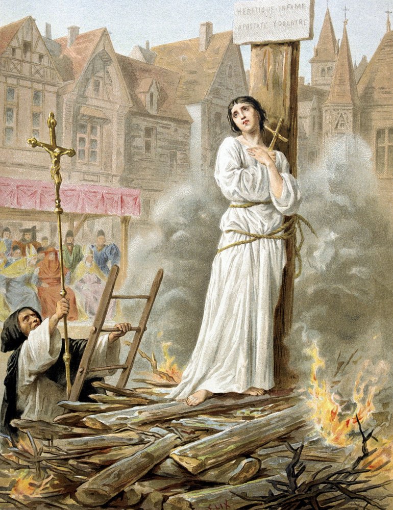 Joan of Arc, burned at the stake on the 20th May 1431