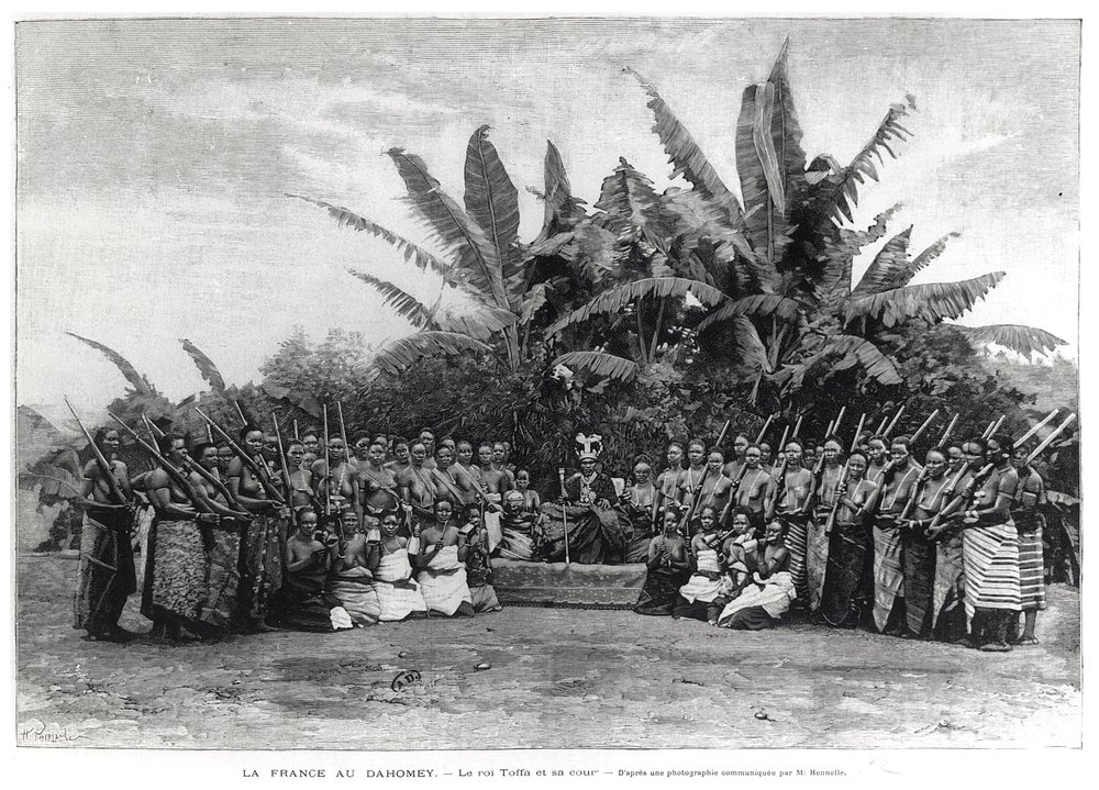 King Toffa (r.1874-1908) and his Court, Dahomey, 1892