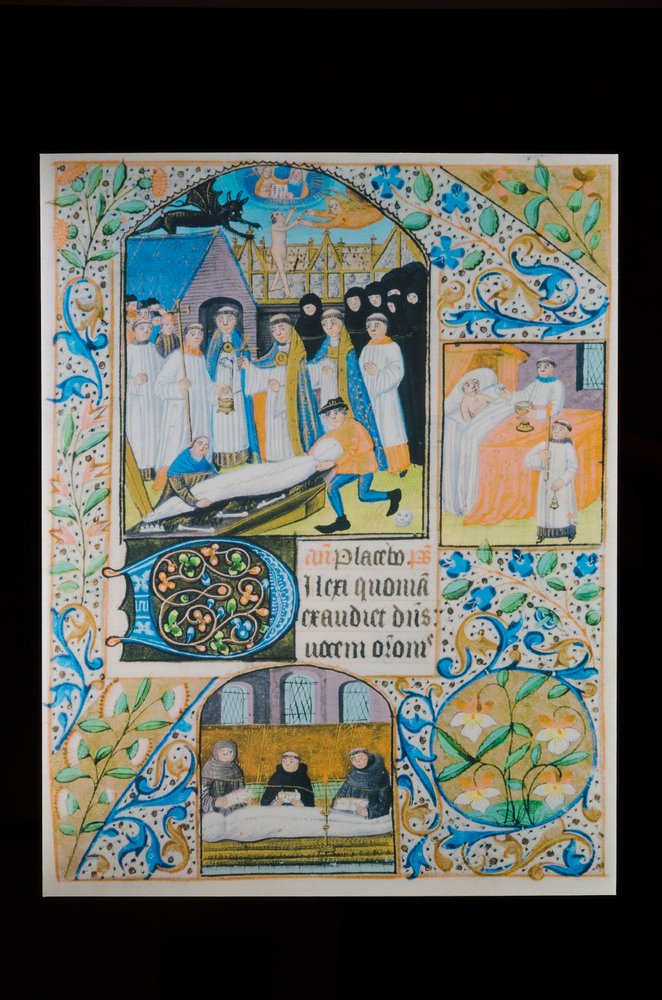 Last Rites - Office of the Dead - Funeral, parchment page from a Book ...