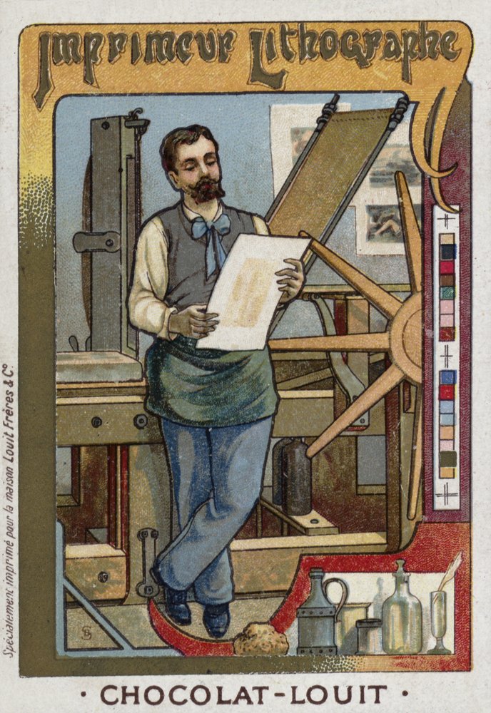 The Lithograph Printer by French School: Fine art print