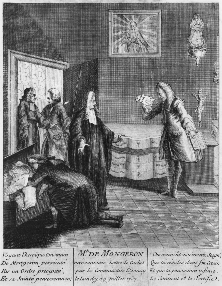 Louis Basile Carre de Montgeron receiving a lettre de cachet from King ...
