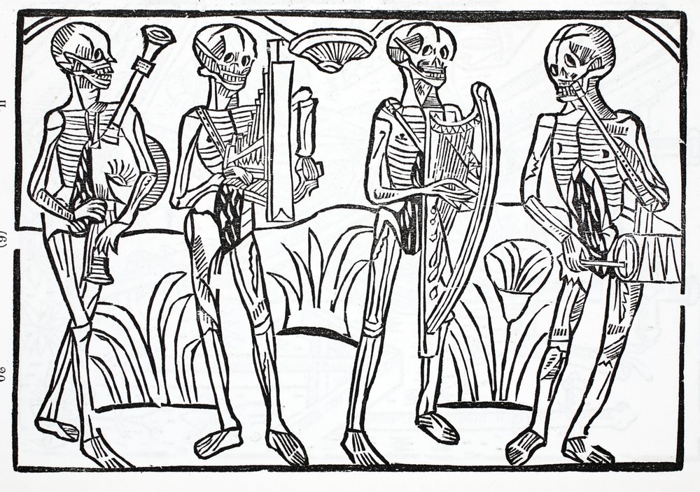 Macabre Dance - Skeletons of Musicians in an Orchestra