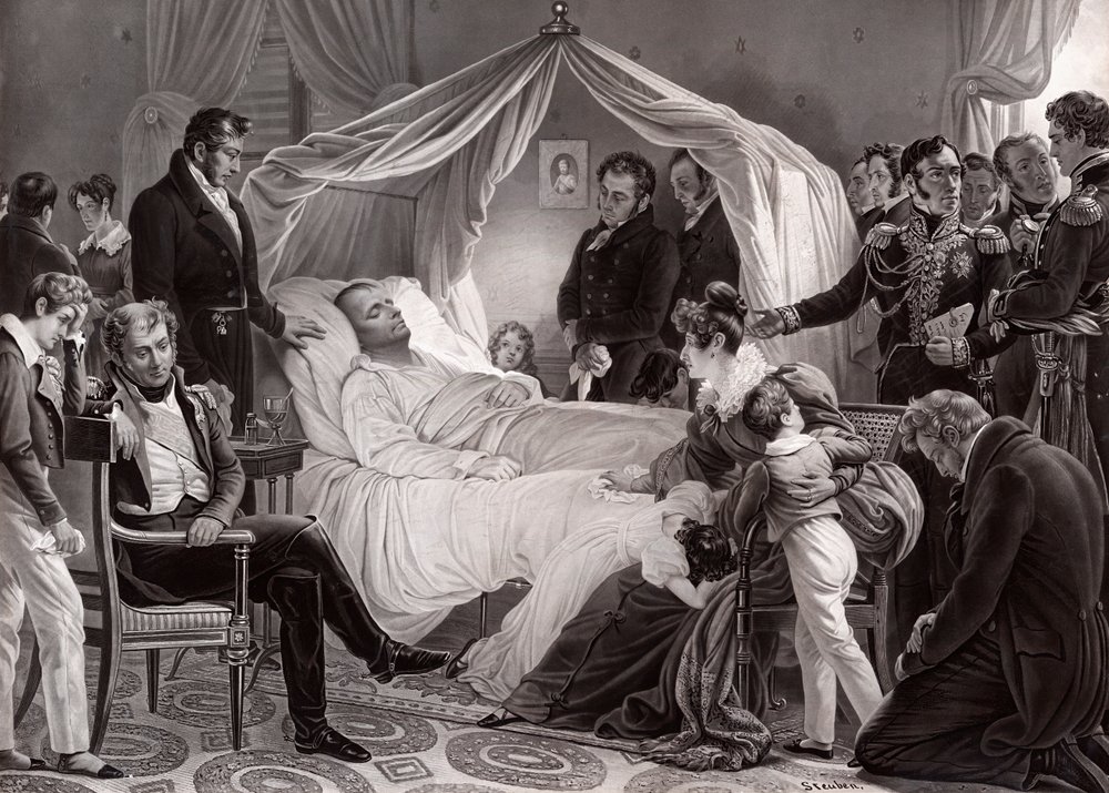 Napoleon I on His Death Bed on St. Helena, 5th May, 1821, After a ...