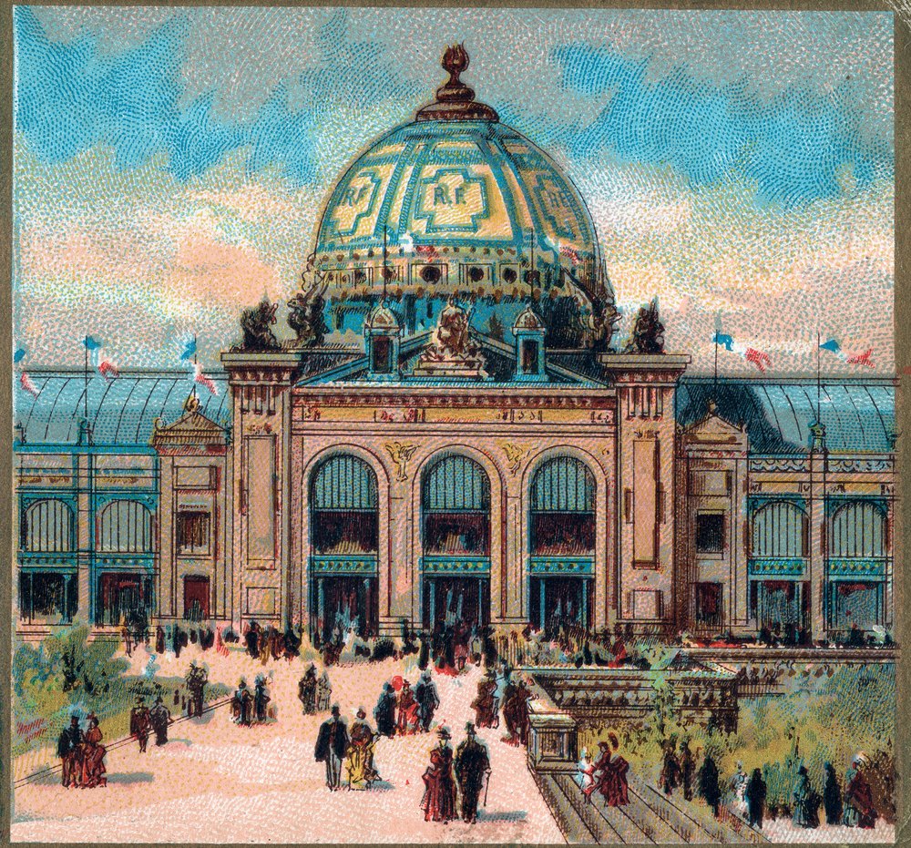 Paris. Universal Exhibition of 1889: View of the Palais des Beaux-Arts