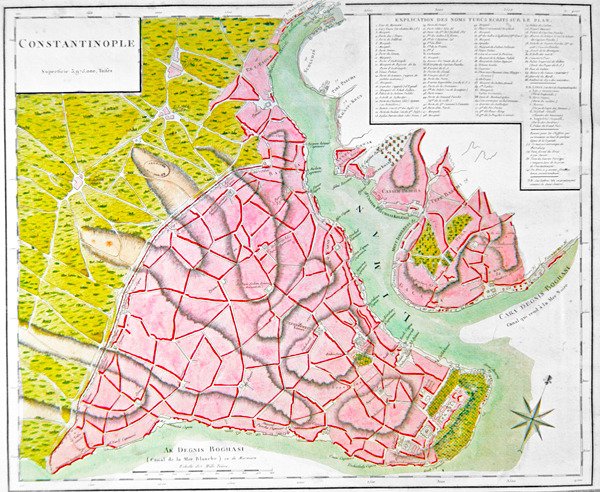 Plan of Constantinople by French School: Fine art print