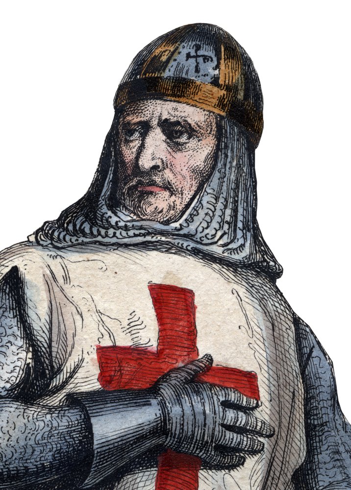 Portrait of Godfrey of Bouillon, Frankish knight, one of the leaders of ...