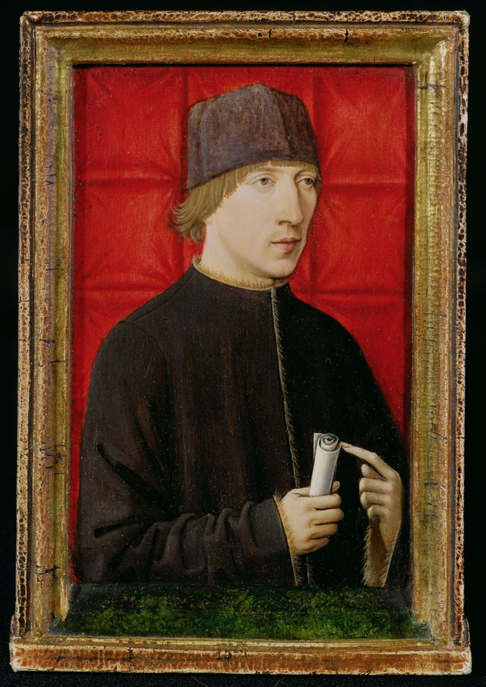 Portrait of a Man Holding a Scroll by French School