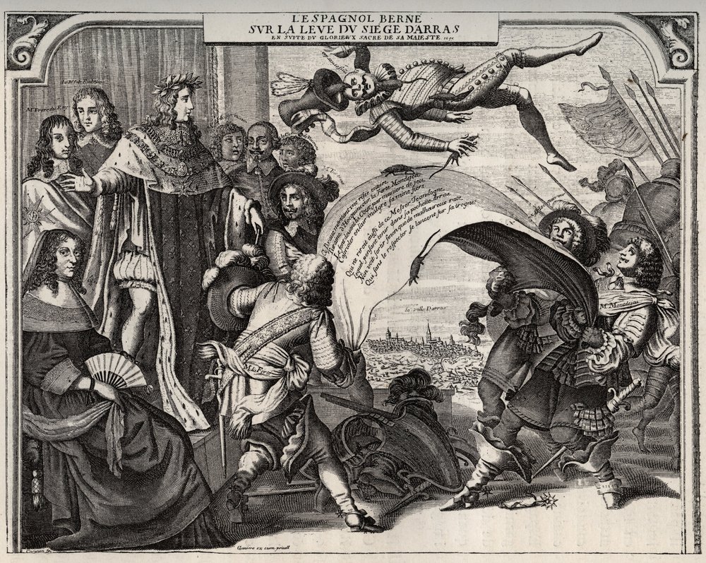 Satirical Allegory on the Rise of the Siege of Arras in 1654 After the ...