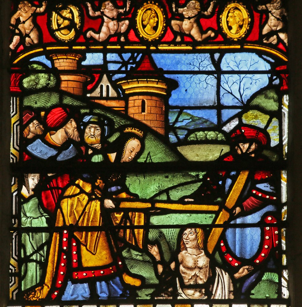Scene from the Legend of the Cross: The Cross is Revealed by a ...