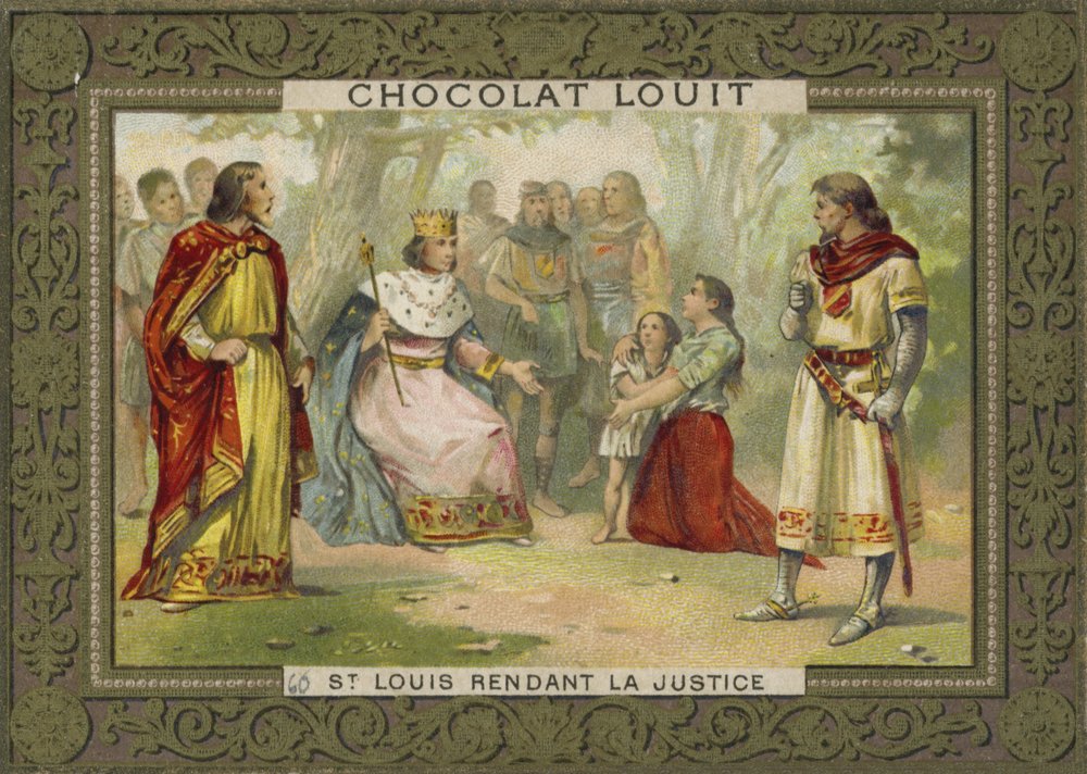 St Louis administering justice by French School