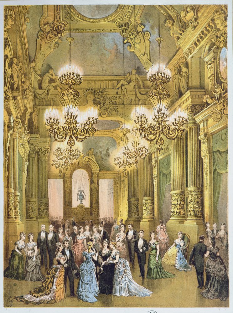 The Interval at the Opera Garnier, c.1875 by French School