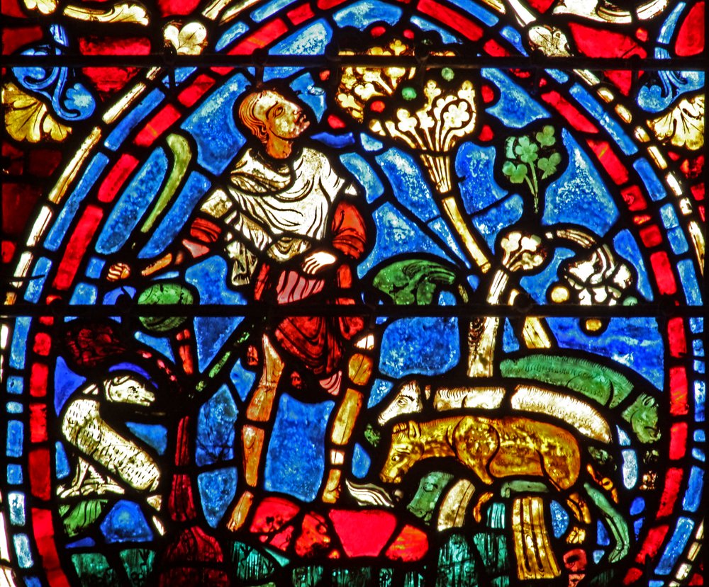 The Prodigal Son window: looks after the sheep
